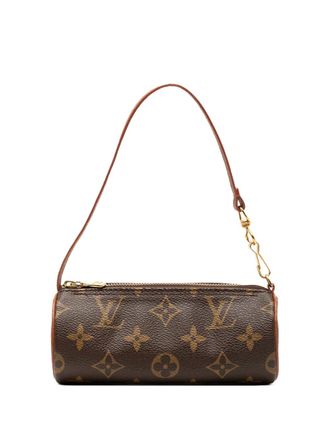 Louis Vuitton 1990-2025 Monogram Papillon Pochette Handtasche - Braun