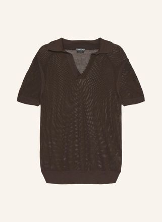 Tom Ford Strick-Poloshirt Mit Seide braun