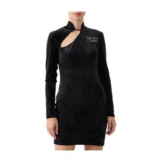 Versace Jeans Couture Short Velvet Dress - - Dresses - Damen - Schwarzk - XS