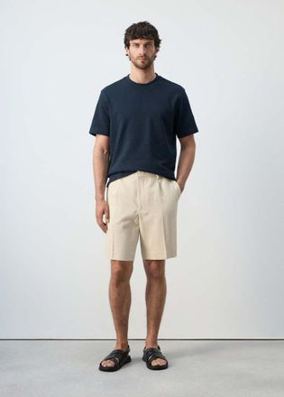 Mango T-shirt 100 % coton regular-fit bleu marine - Homme - XXL - MANGO MAN