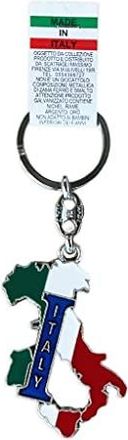 Firenze Shoes Porte-clés à anneau à chaîne avec symbole emblématique de lItalie, fabriqué en Italie, parfait comme souvenir ou objet de collection, unisexe, Italie 