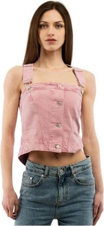 Moschino Femme, Tops, Rose, Taille: 40 FR D&eacute;bardeurs en coton