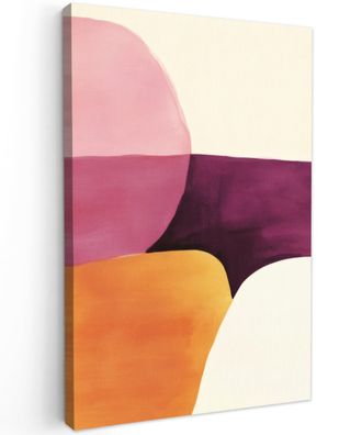 MuchoWow © Leinwand 40x60 cm Deko Schlafzimmer Aesthetic Leinwandbilder Wohnzimmer Gemälde Foto Geschenk Living Room Decoration Formen - Abstrakt - Bunt
