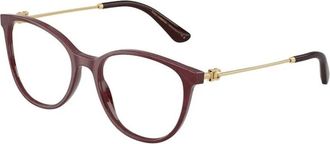 Dolce & Gabbana Femme, Accessoires, Rouge, Taille: 54 MM Dg3363 3442 Optical Frame