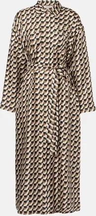 Max Mara Bedrucktes Maxikleid Fleur aus Seide