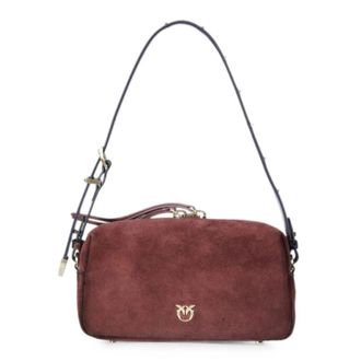 Pinko Bauletto Trittico Mini Suede - - Bags - Damen - Braun - ONE SIZE