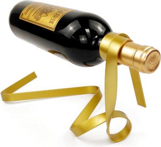 Amosfun H&auml;ngendes Weinregal Aus Eisen Mit Bandunterst&uuml;tzung Balance Weinregal F&uuml;r Weinflasche Tischdekorationsornament Passt F&uuml;r Verschiedene Weinflaschen F&uuml;r