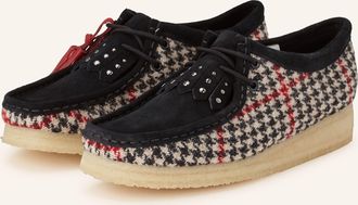 Clarks Schnürer Wallabee Mit Nieten schwarz