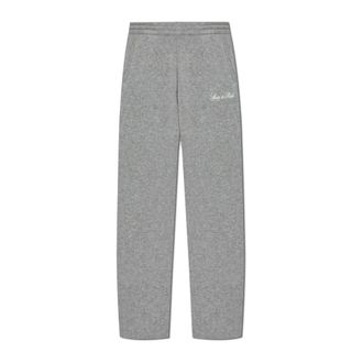 Sporty & Rich Homme, Pantalons, Gris, Taille: L Pantalon de survêtement Vendome Script en cachemire