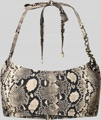 Michael Kors Bikini-Oberteil mit Logo Chain Strap Modell BOHO PYTHON