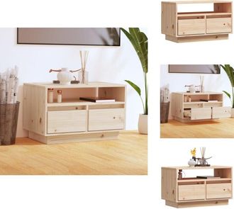 vidaXL Vidaxl - Meuble tv 60x35x37 cm Bois de pin massif - Meubles Tv - Meuble Tv - Buffet Bas - Meuble Rangement - Bois De Pin