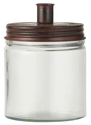 Ib Laursen Kerzenhalter f&uuml;r Stabkerze Metalldeckel niedrig dunkelrot von Ib Laursen Artikel-Nr.: 5179-14