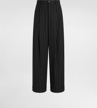 Dolce & Gabbana Chalk-stripe Wool Trousers - Mann Hosen Und Shorts n/d 50