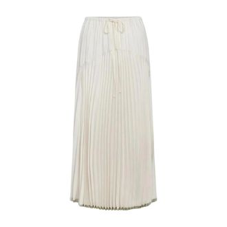 Vince Plissee-Midi-Rock - - Skirts - Damen - Wei&szlig; - XS