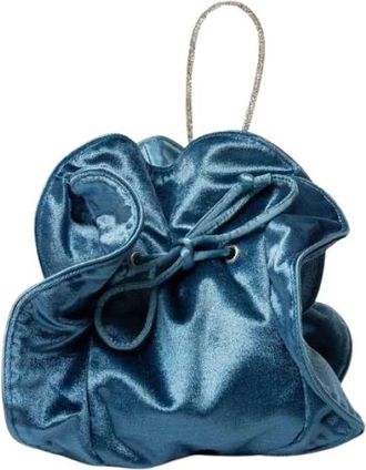 Twentyfourhaitch Femme, Sacs, Bleu, Taille: ONE Size Borsa in raso