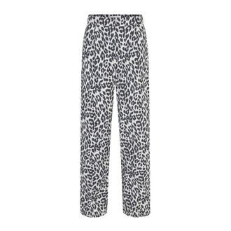 Lollys Laundry Femme, Pantalons, Noir, Taille: 40 FR Pantalon &Eacute;l&eacute;gant Imprim&eacute; L&eacute;opard