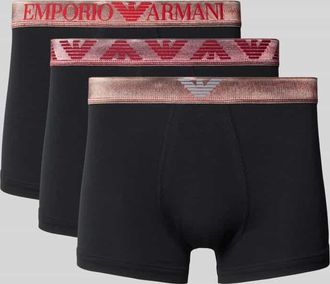 Emporio Armani Slim Fit Trunks aus Baumwoll-Mix im 3er-Pack