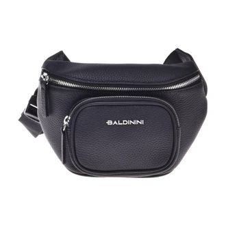 Baldinini Homme, Sacs, Noir, Taille: ONE Size Bum bag in black tumbled leather