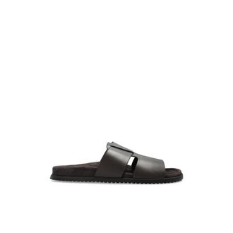 Dolce & Gabbana Homme, Chaussures, Brun, Taille: 40 EU Sandales avec logo