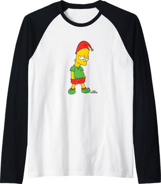 The Simpsons Bart Simpson Elf Bart Holiday Raglan