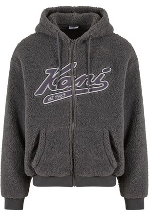 Karl Kani KK Varsity Teddy Zip Hoodie Grey, XXL