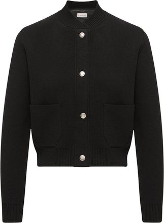 Moncler Moncler Wool & Cashmere Blend Padded Cardigan, Women, Black, Size: Xl