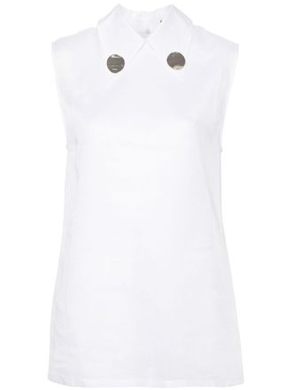 Jil Sander Bluse mit Sheer-Effekt - Weiß