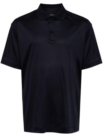 Ermenegildo Zegna polo en coton à manches courtes - Bleu