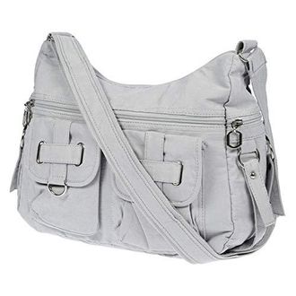 Christian Wippermann Sac pour femme à porter à lépaule Gris gris clair 32 x 26 x 13 cm