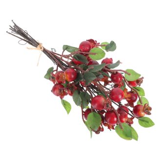 Garneck K&uuml;nstlicher Haw Zweig Kunststoff Weihnachtsdeko Dekorativer Roter Beerenstrau&szlig; Selbstgemacht Fotorequisite F&uuml;r Hochzeit Heimdekoration