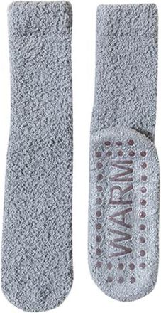 Generic Chaussettes Femme Chaussettes Chaudes Femme Chaussettes Thermiques Femme De Classique Hiver En Velours Corail Double Face Mi-Mollet Semelle Silicone A