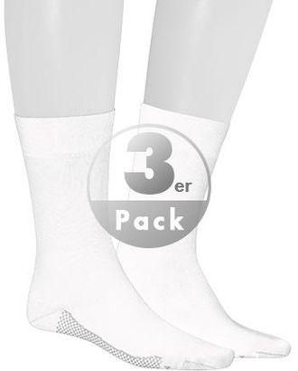 Hudson Herren Socken wei&szlig; Baumwolle & Mix unifarben