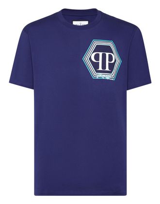 Philipp Plein Jersey T-Shirt Round Neck Ss Hexagon