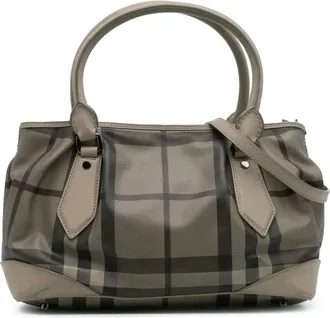 Burberry sac à bandoulière Heathcliff à motif Smoke Check (2000-2017) - Marron