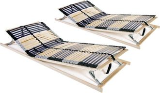 vidaXL Lattenroste 2 Stk. mit 42 Latten 7 Zonen 90x200 cm Vidaxl