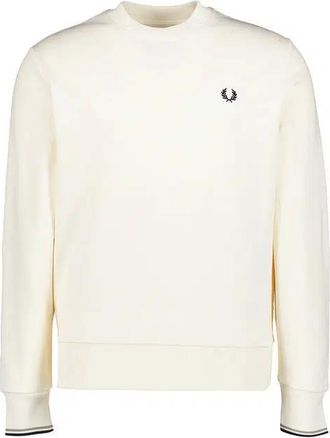 Fred Perry Herren Sweatshirt beige Baumwolle unifarben