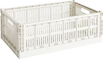HAY Hay Transportbox Colour Crate L aus recyceltem Polypropylen in der Farbe Off-white