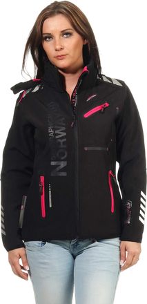 Geographical Norway Damen Softshell Jacke G-ROSE - SCHWARZ/F.PINK - XL/4
