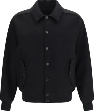 Ferragamo Mens Jacket Wool And Cashmere Black