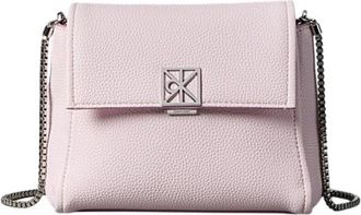 Calvin Klein Femme, Sacs, Rose, Taille: ONE Size Sac bandouli&egrave;re en cuir grain&eacute;