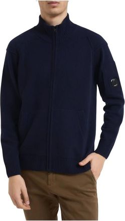 C.P. Company C.p. Company, Homme, Pulls, Bleu, Taille: M Zip Cardigan