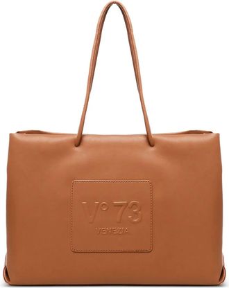 V&deg; 73 Handtasche mit Logo-Pr&auml;gung - Braun