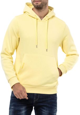 Cipo & Baxx Herren Hoodie Sweatshirt CL557 Gelb - Stylischer Pullover im Casual Streetwear Look mit Kapuze & K&auml;ngurutasche - Bequemes Oberteil f&uuml;r Alltag & Freize
