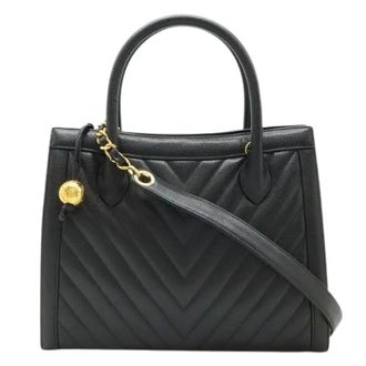 Chanel Pre-owned Chevron V-Stitch Leder Handtasche - - Pre-owned - Damen - Schwarzk - ONE SIZE