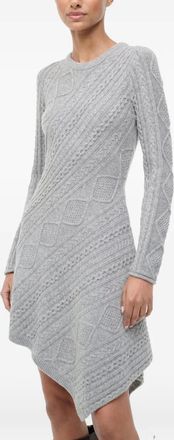 Staud robe courte Eva Sweater en maille torsad&eacute;e - Gris