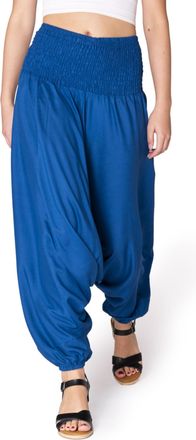 Panasiam Aladinhose einfarbig dunkel Sky blau XL