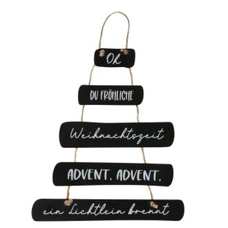 Boltze Weihnachten Advent Schild Trevan Wetterbest&auml;ndig 30x40 cm