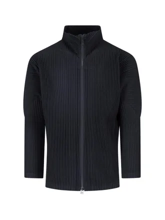 Homme Pliss&eacute; Issey Miyake Pleated Zip Sweatshirt