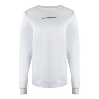 Moschino Love Moschino Sweatshirt Mit Kleinem Logo, Wei&szlig;