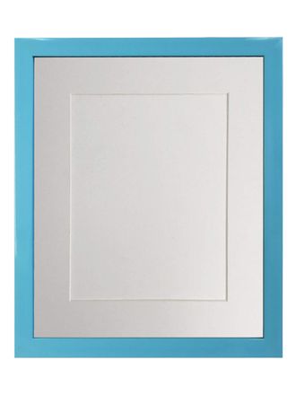 Frames by Post Bilderrahmen mit weißem Passepartout, Kunststoffglas, 25,4 x 20,3 cm, Blau